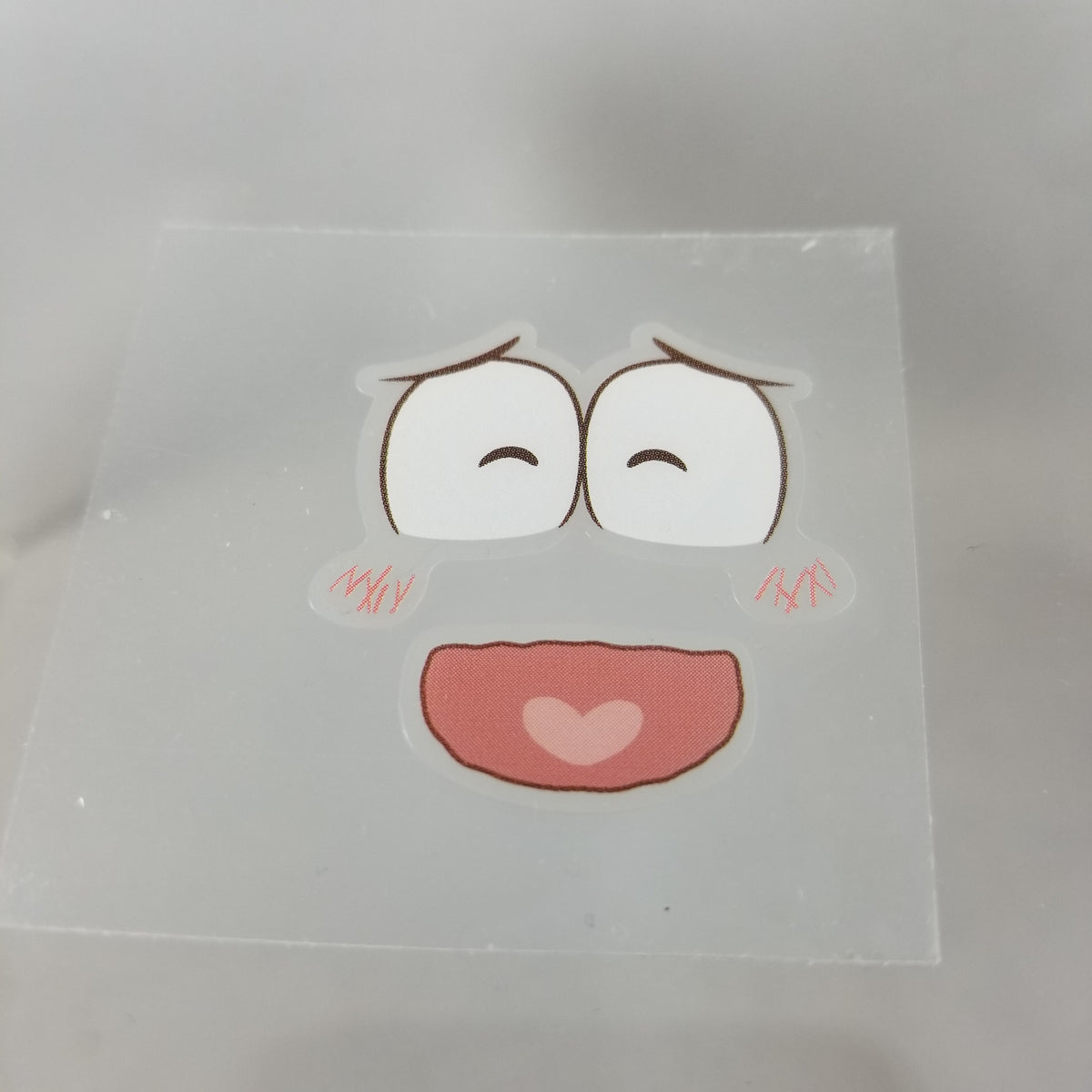 637-4 -Faceplate Stickers Blushing & Laughing| Chibi Chop Shop